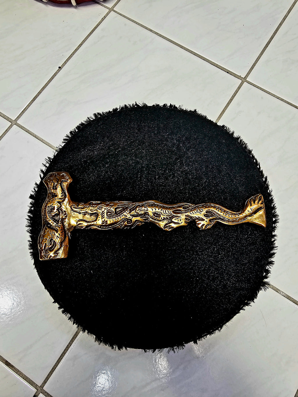 Dragon's Shadow: Gold and Black Dragon Designed Tabla Hammer – Sangeet ...
