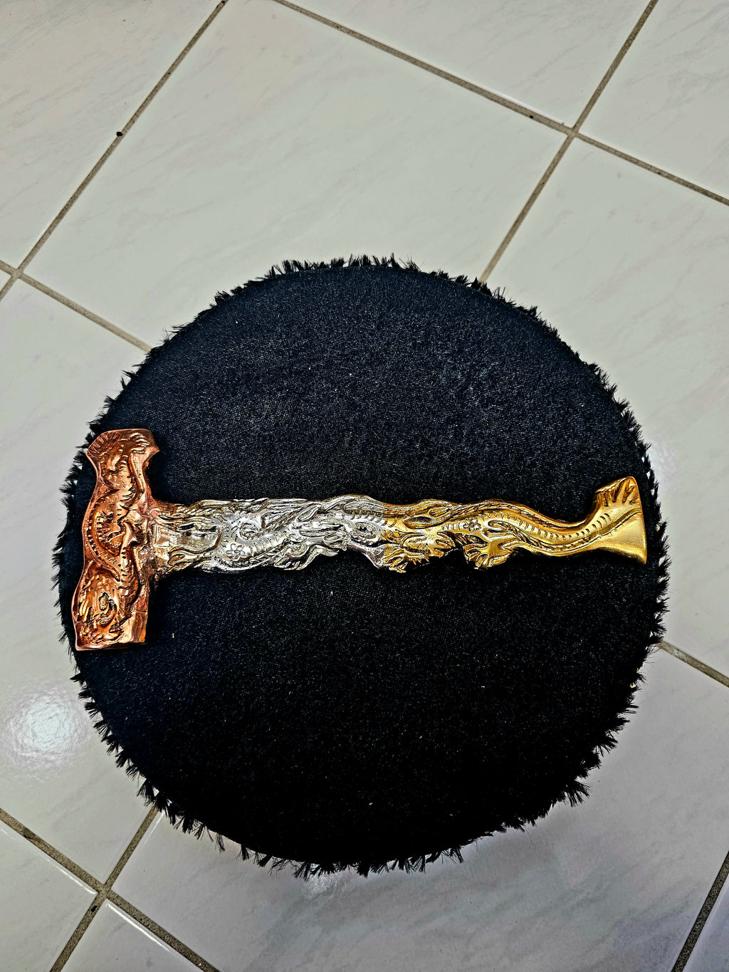 Harmony Trifecta: Tri-Colour Dragon Designed Tabla Hammer – Sangeet Store