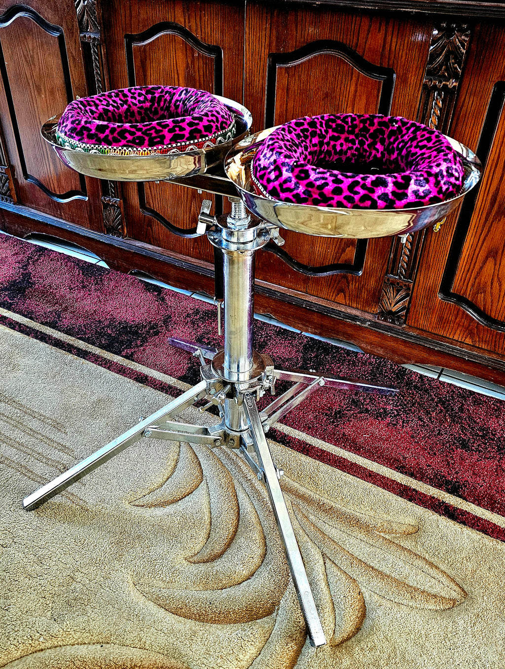 Heavy-Duty Silver Tabla Stand – Sangeet Store