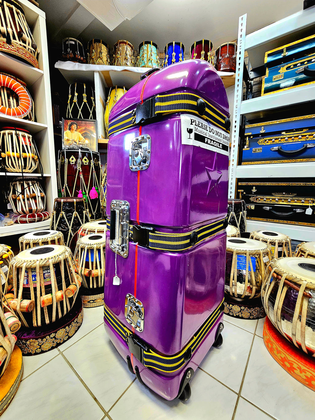 Gently Used: Vibrant Violet Trio Case: Purple 3-Piece Tabla Case ...