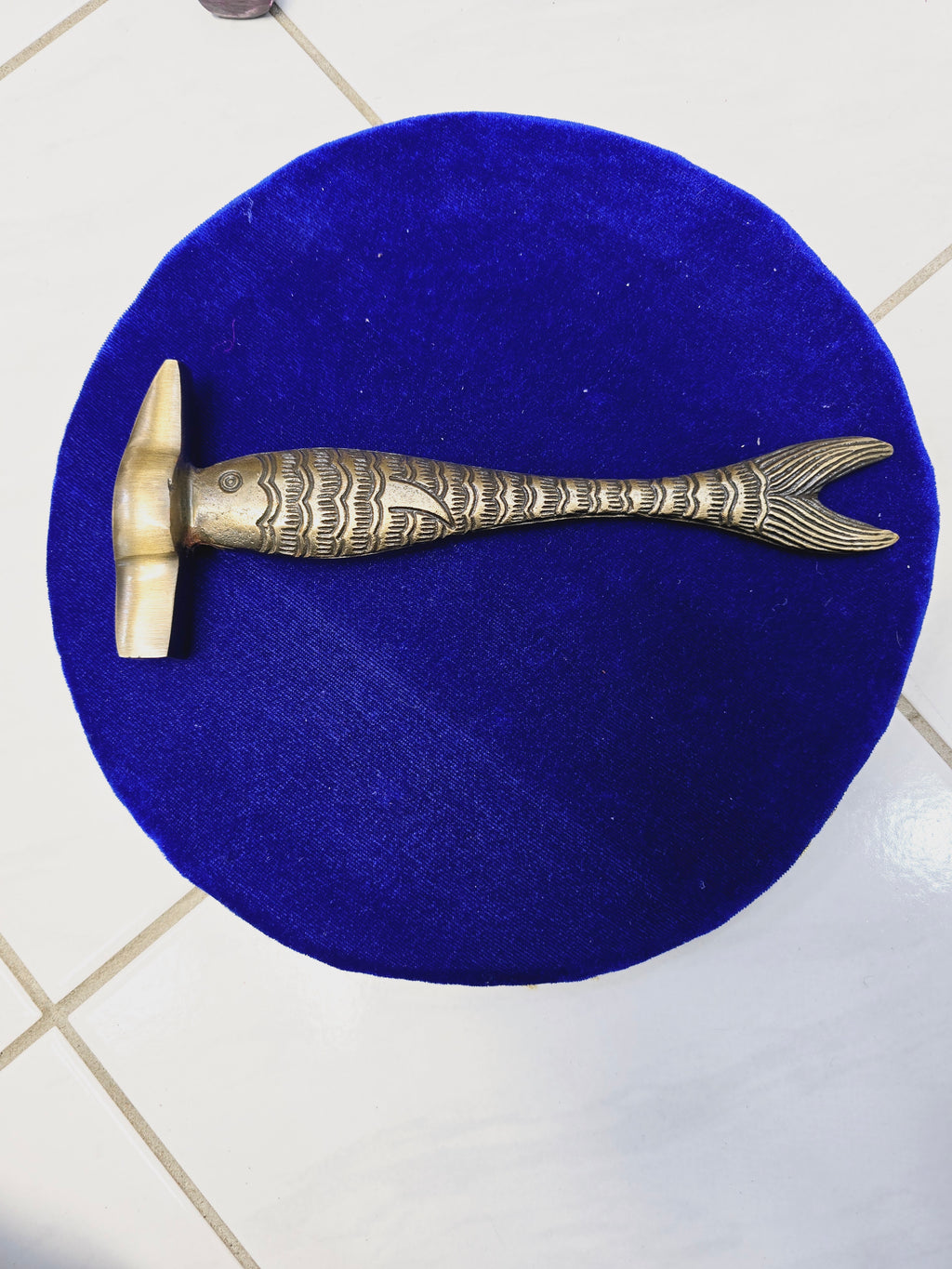 Rustic Goldfish Tabla Hammer – Gold & Black Fish Design – Sangeet Store