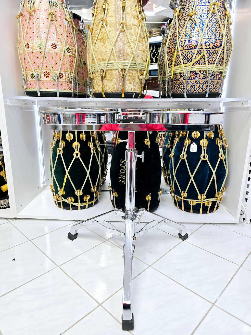 Silver Tone Swivel Tabla Stand - Precision Balance Edition (Minor Cosm ...