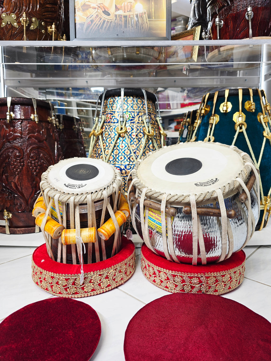 Sharif Surmandal – 5.75" D#/E Red Sheesham Dayan + 4.7kg Silver Copper ...