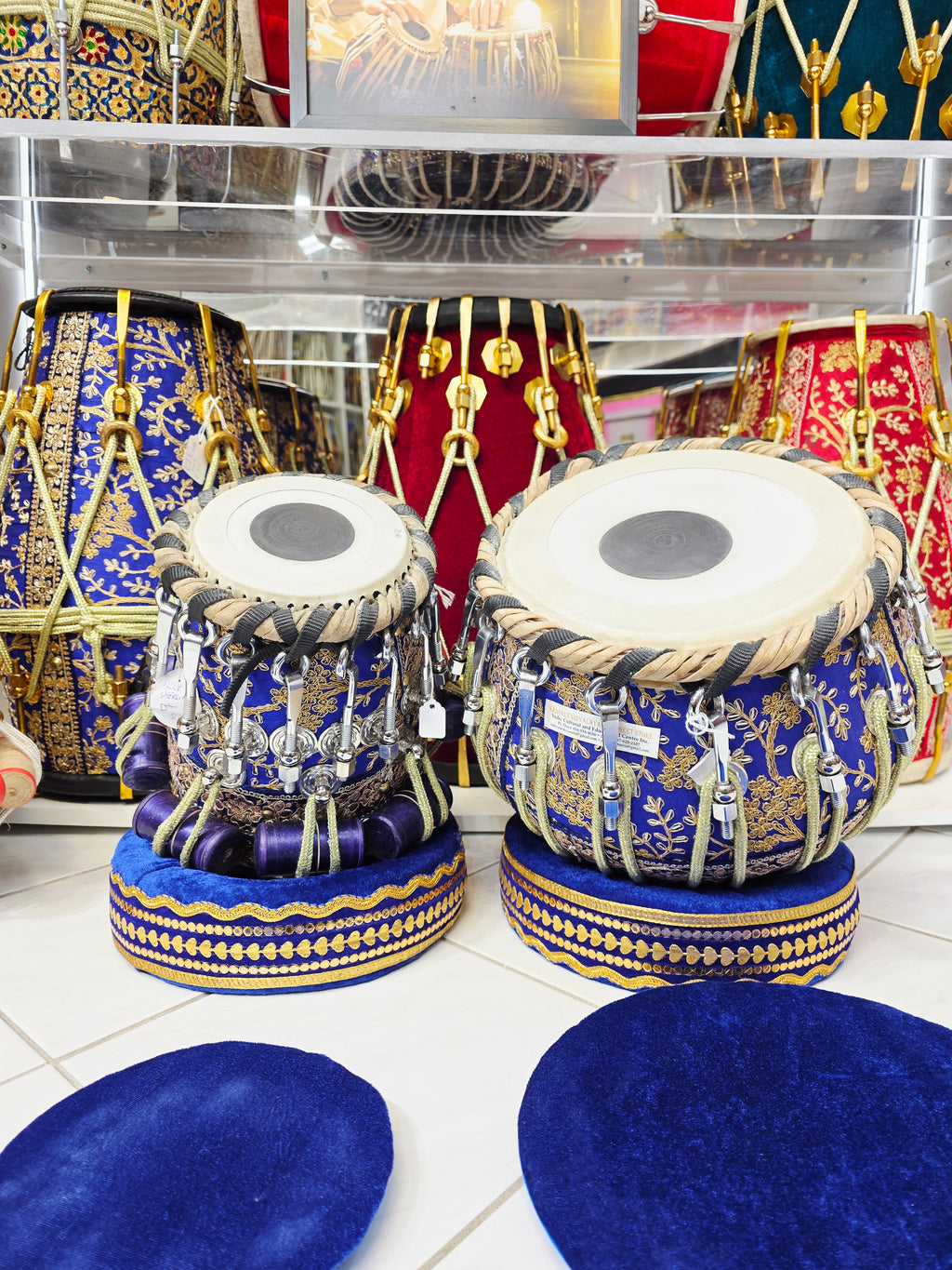 Royal Eclipse – 5.25" D/D# Red Sheesham & 9.25" 5.7kg Copper Blue-Gold – Sangeet Store