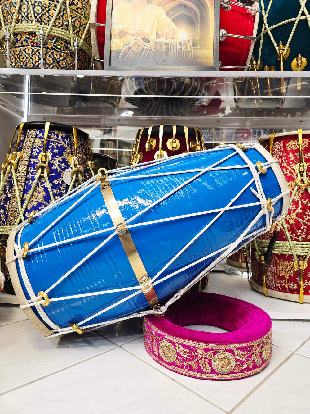 Skyforge West Indian Dholak 23.25″ Long | 18.2 lbs Solid Red Sheesham ...